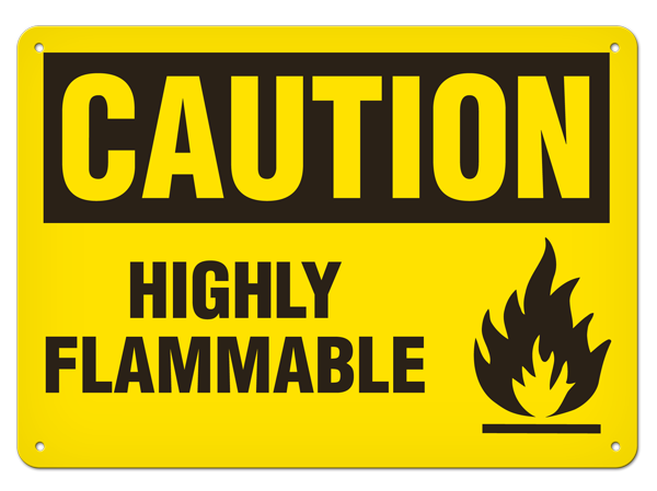 Highly Flammable Sign Board