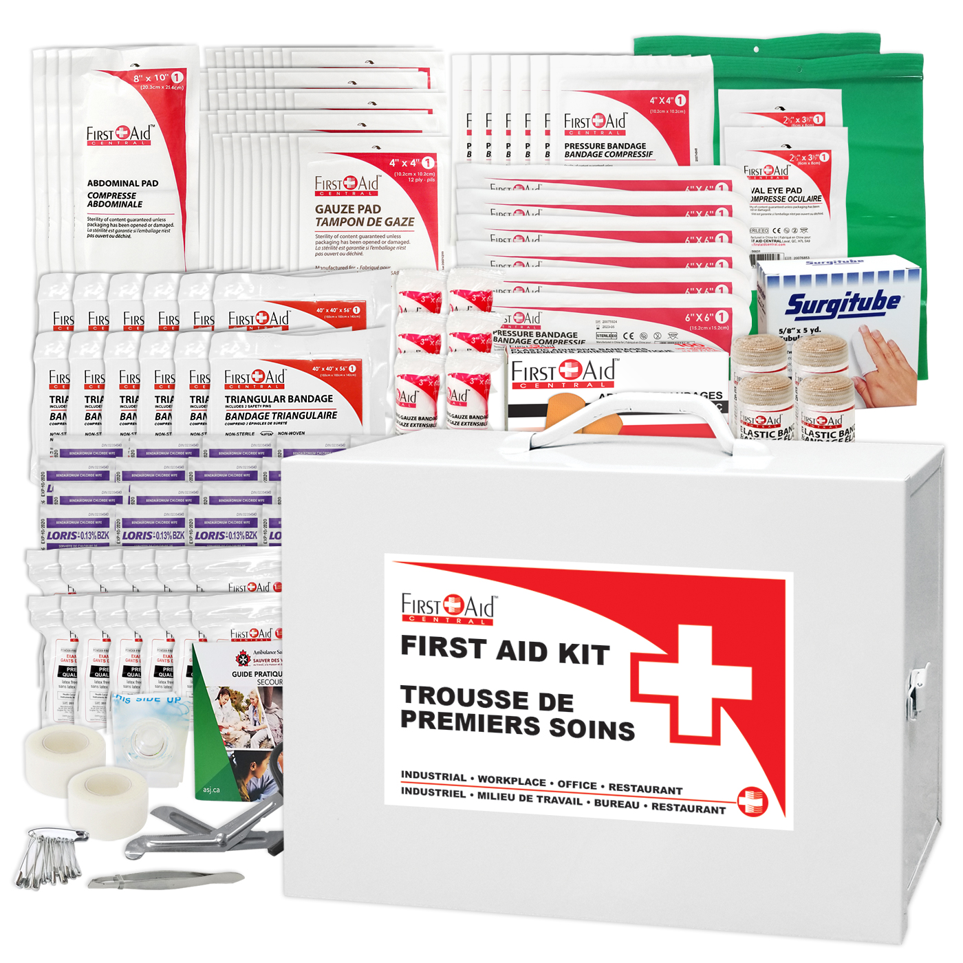 First Aid Central FAC-AB003M Alberta Level 3, First Aid Kit, Metal Case ...