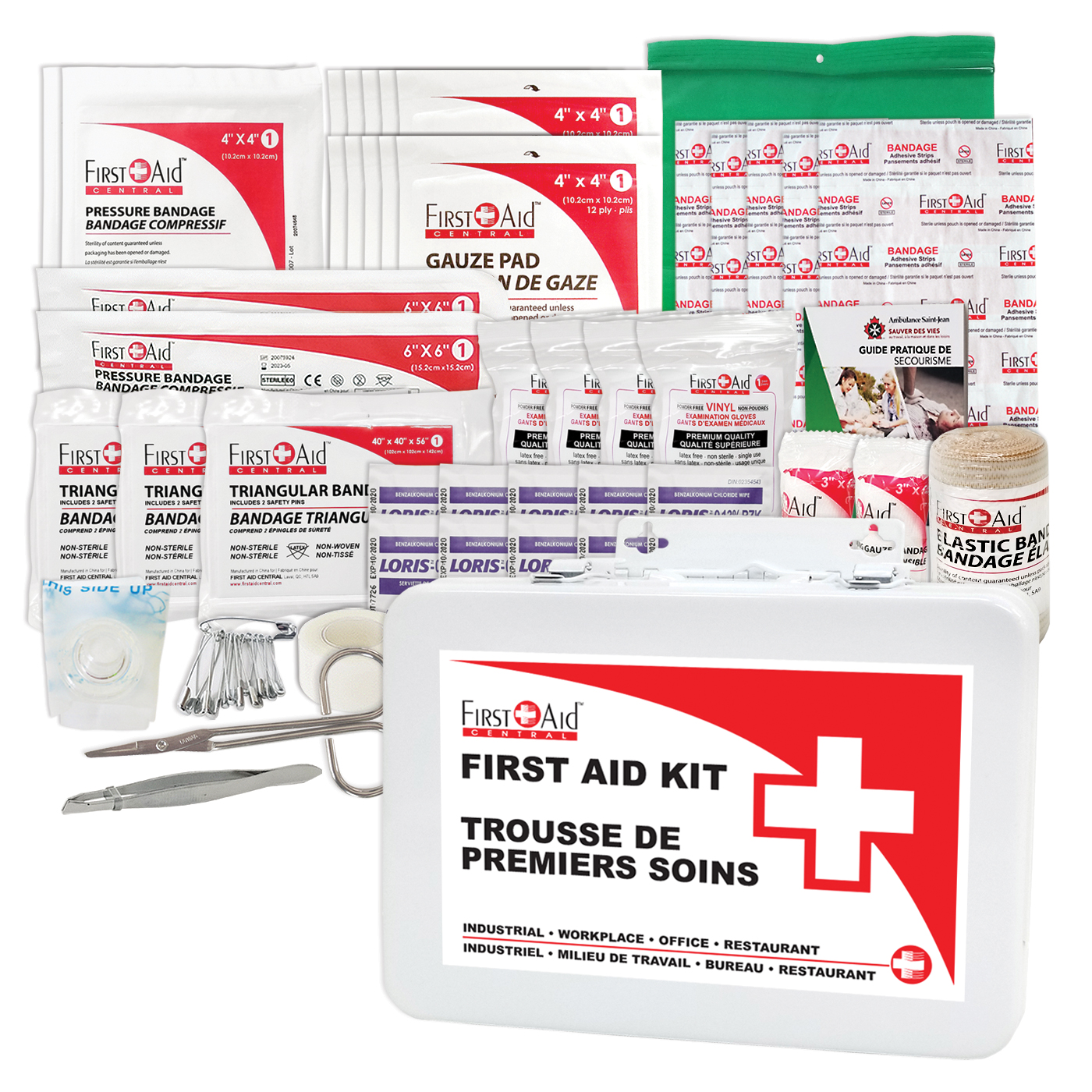 First Aid Central FAC-YUKO1M Yukon, Level 1, First Aid Kit, Metal Case ...