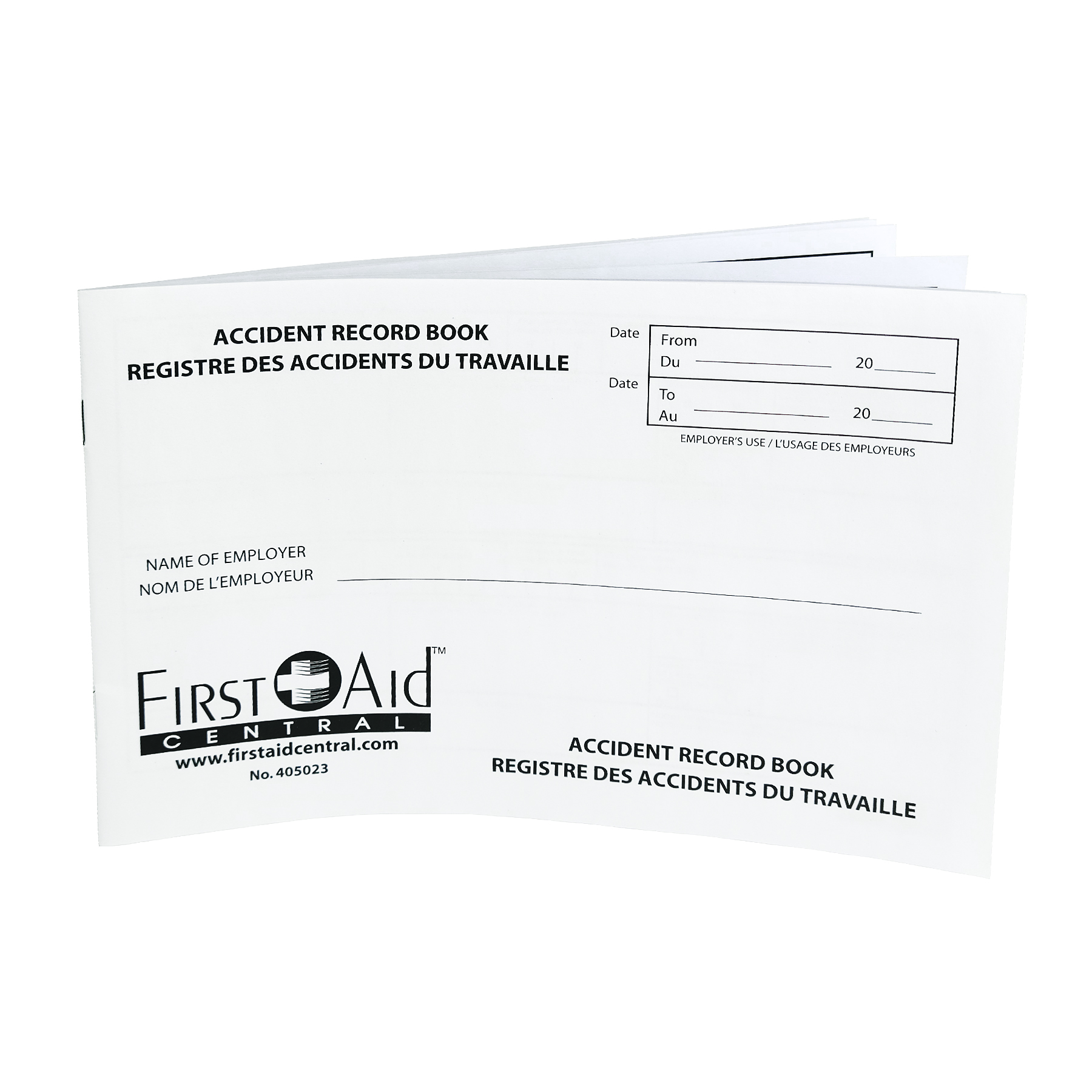 First Aid Central 405023 Accident Record Book (EN/FR) | International ...