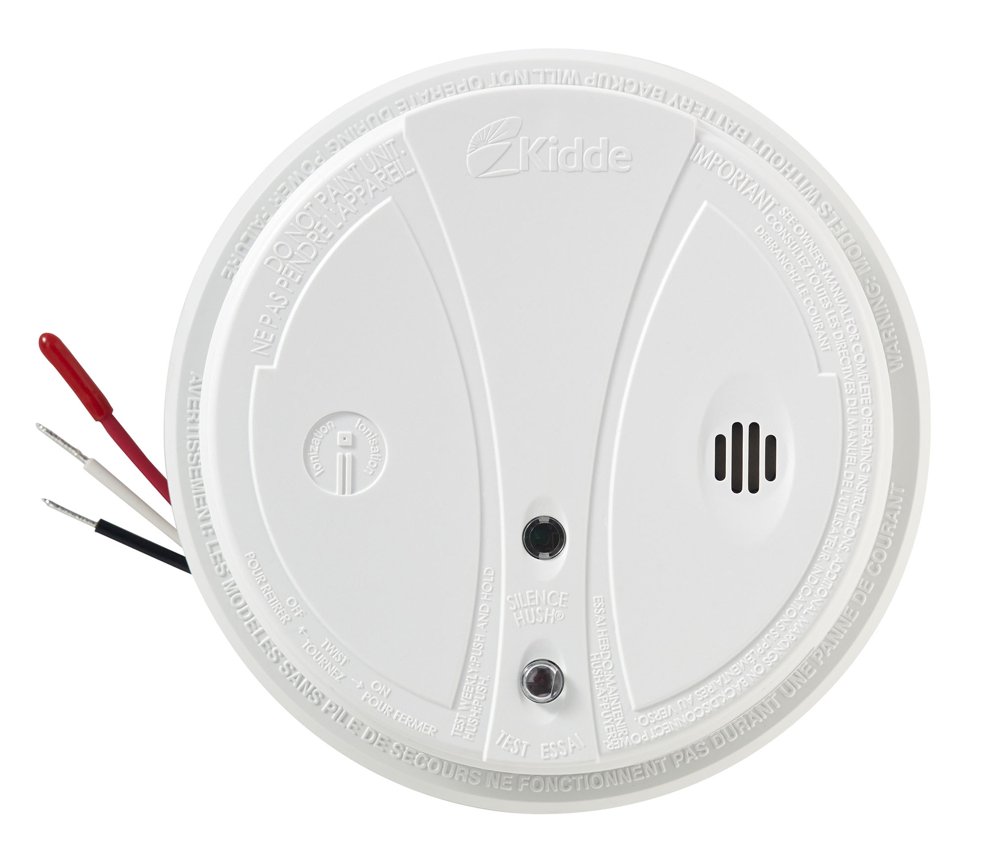 Kidde P1235CA Kidde 120V AC Smoke Alarm with Hush / Alarm Silencer ...